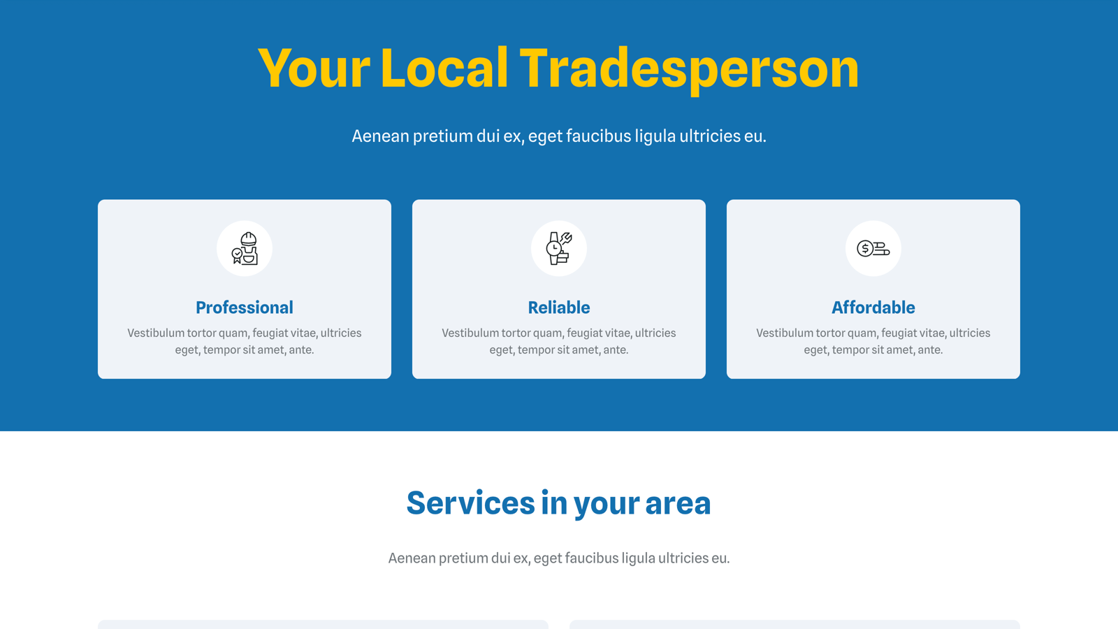 Tradesperson | uSkinned Site Builder for Umbraco CMS
